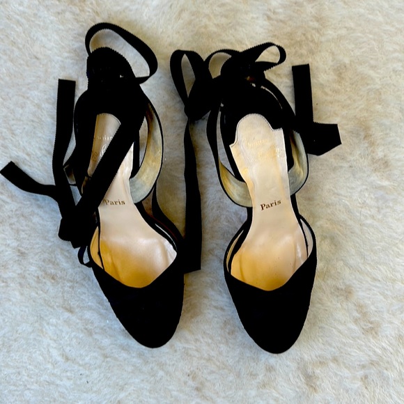 Christian Louboutin | Shoes | Christian Louboutin Black Platform Ribbon ...